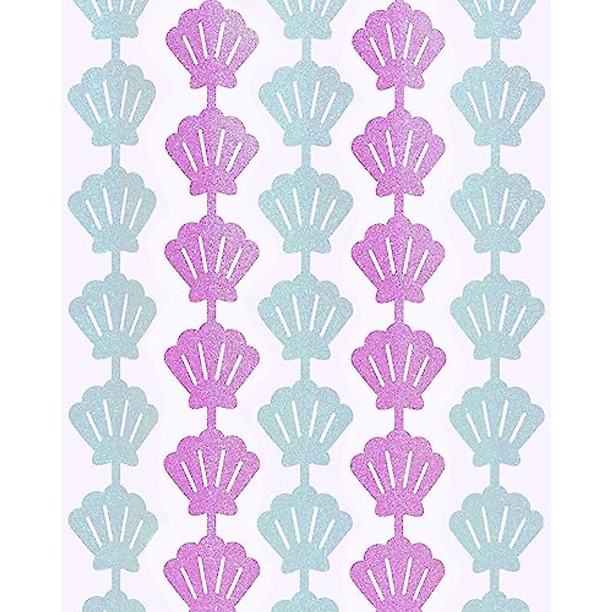 xo, Fetti Party Mermaid Shell Foil Curtain - Set of 2 | Mermaid Birthday Party Supplies, Under The Sea Decorations, Let's Shellabrate, Sea Creatures Favors, Ocean Animal