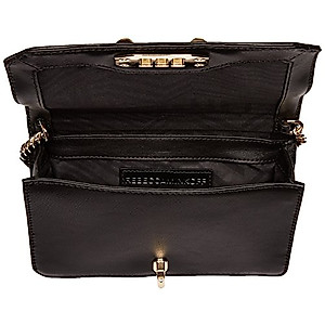 Rebecca Minkoff womens Chevron Quilted Small Love Crossbody, Black, One Size US