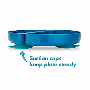 The First Years Disney Mickey Mouse Baby Suction Plate - Divided Toddler Plates with Suction - Kids Plates Made Without BPA