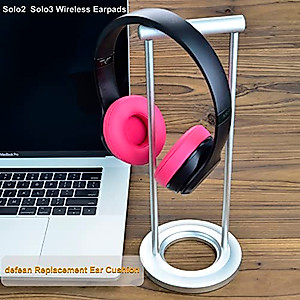 Solo3 Solo2 Earpads Replacement Ear Cushion Ear Pads for Solo 3.0 Wireless, Solo 2.0 Wireless On-Ear Headphone,3M Stronger Adhesive, Softer Leather, Noise Isolation Foam (Pink)