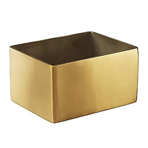American Metalcraft GSPH4 Rectangular Gold Sugar Packet Holder, Satin Finish, 2-3/4 inches L Square