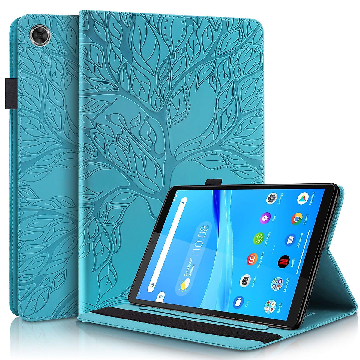 TIPOYOROO Case for Lenovo Tab M8 / Smart Tab M8 Premium PU Leather Cover Folio Stand Case Flip Wallet Shell for Lenovo Tab 8.0 inch TB-8505F / TB-8505X, TB-8505FS Tablet - Turquoise