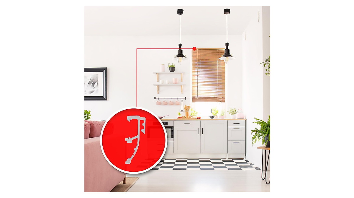 Premium Clear Plastic Double Slat Valance Retainer Clips