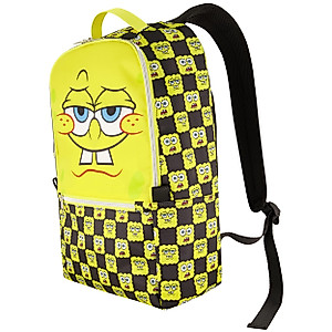 Concept One SpongeBob SquarePants 13 Inch Sleeve Laptop Backpack, Checkered Padded Computer Bag for Commute or Travel, Multi