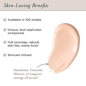 PÜR 4-in-1 Love Your Selfie Longwear Foundation & Concealer, Full Coverage Liquid Foundation, Hydrating Formula, Cruelty Free