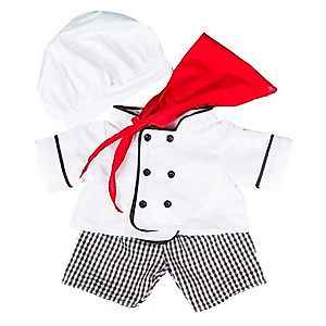 16 Inch Chef Uniform Complete Set – Teddy Bear Clothes Fits Most 14" - 18" Make Your Own Stuffed Animals - Includes Chef Uniform, Socks and Black Tennis Shoes for Your Teddy Bear!