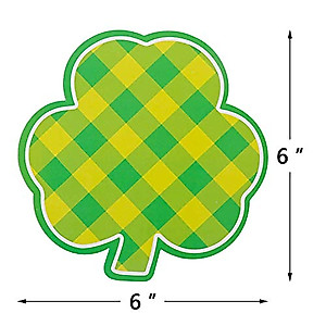 36 Pcs Shamrocks Clover Cut-Outs for St. Patrick's Day Classroom Party Decoration