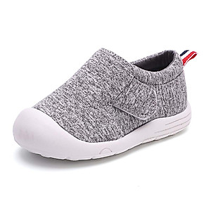 peggy piggy Baby Shoes Boy&Girl Infant Sneakers Non-Slip First Walking Shoes Breathable Mesh Shoes 12 Months(20313-gry-17)