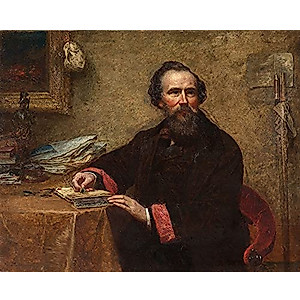 Portrait of Genio C Scott by Eastman Johnson - 28X22 Art Print Poster
