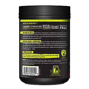 Nature Fuel Power Beets Powder, Delicious Acai Berry Pomegranate, Concentrated Superfood Supplement, Supports Circulation, Natural Energy & Stamina, Non-GMO, 60 Servings