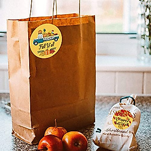 Happy Fall Y'all Stickers Thanksgiving Stickers Label 1.5 Inch - Autumn Theme Pumpkin Design Thank You Labels for Party Favors,Envelope Seals & Goodie Bags 500 Pcs/Roll Harvest Pumpkin Party stickers