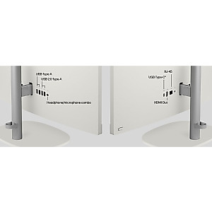 HP 24 All-in-One Bundle PC, 23.8" FHD Touchscreen, AMD Ryzen 3 7320U (Up to 4.1 GHz), 8 GB RAM, 1TB SSD, AMD Radeon Graphics, Windows 11 Home (White)