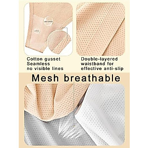 Kingfung Women Seamless Hipster Panties,No Show Invisible Stretch Bikini Underwear,Briefs Undies for Women,Tanga,5-7Pack(Thongs S)