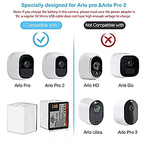REYTRIC 2-Pack Upgraded Batteries for Arlo Pro, Arlo Pro 2, Battery Compatible with Arlo VMC4030 VMC4030P VMS4230 VMS4430 VMS4530 VMS4230P VMS4430P VMS4530P-100NAR Camera, VMA4400 A-1 A-1B A-1C