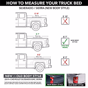 RealTruck UnderCover Lux One-Piece Truck Bed Tonneau Cover | UC1186L-50 | Fits 2019 - 2024 Chevy Silverado 1500 50(GAZ)(WA8624) - Olympic White 6' 7" Bed (79.4")