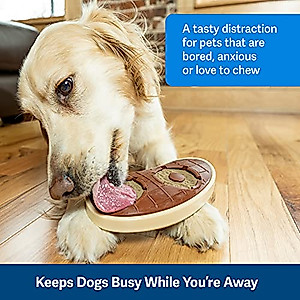 PetSafe Busy Buddy Slab o’ Sirloin Dog Toys – Treat Ring Holding Chew Toy – BPA Free Rubber – Beef Scented – Interactive Pet Puzzle for Boredom or Separation Anxiety – Small to Large Dogs