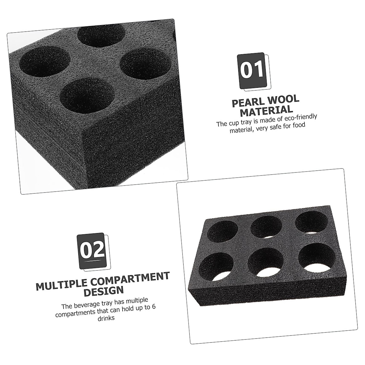 Mobestech 2pcs Cola Milk Tea Cup Saucer Drink Carrier Holder Tray Coffee Cup Rack Reusable Drink Carrier Shelf Braces Pearl Wool Cup Tray Tea Milk Pearl Cotton Travel Hot Drink