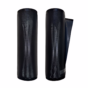 EDYCARX 11" x 50' (Total 100 Feet) Vacuum Seal Bags Black and Clear, Vacuum Sealer Bags for Food Storage, Heavy Duty Commercial Grade 5 Mil Vacuum Bags, 2 Rolls