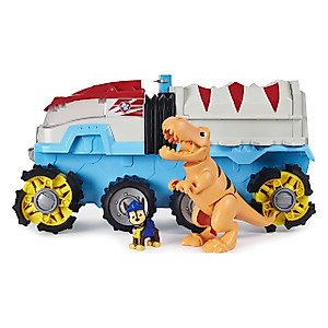 Paw Patrol, Dino Rescue Dino Patroller Motorized Team Vehicle with Exclusive Chase and T. Rex Toy Figures