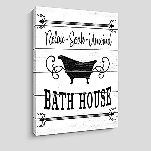 Bathroom Wall Art Bathroom Wall Decor Vintage Canvas Prints Bath House Bathroom Signs Decor