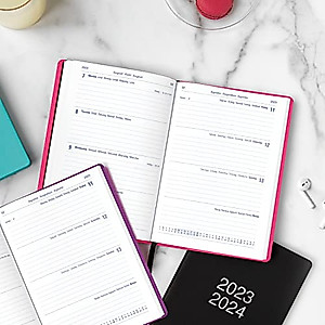 Letts of London Dazzle Academic Weekly Planner, August 2023 to July 2024, Week-to-View, Sewn Binding, Multilingual, A5 Size, 8.25" x 5.875", Purple (C031116-24)