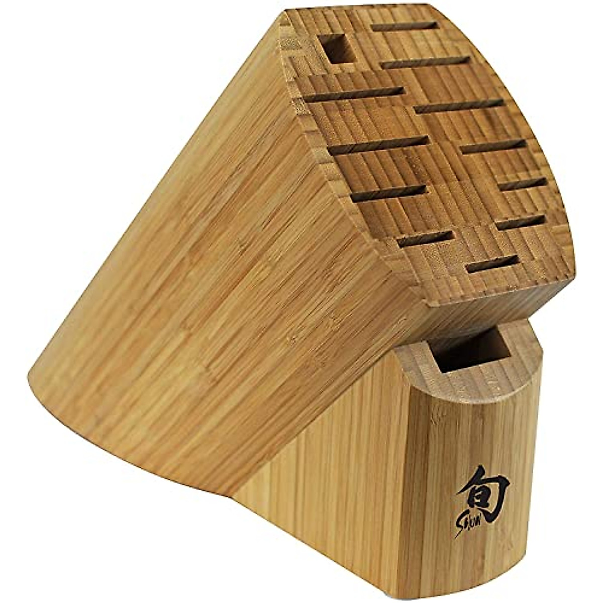 Shun Cutlery 13-Slot Bamboo Knife Block, Made from Tough, Sustainable Bamboo, Authentic, Japanese Universal Knife Block, Knife Holder for Kitchen Counter