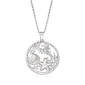 Ross-Simons Sterling Sea Life Pendant Necklace