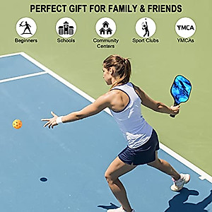 Gootoop Pickleball Paddles USAPA Approved, Pickleball Set with 2 Pickleball Rackets 4 Balls & 1 Bag, Fiberglass Pickle Ball Paddle with Polypropylene Core, Pickleball Equipment for Men Women