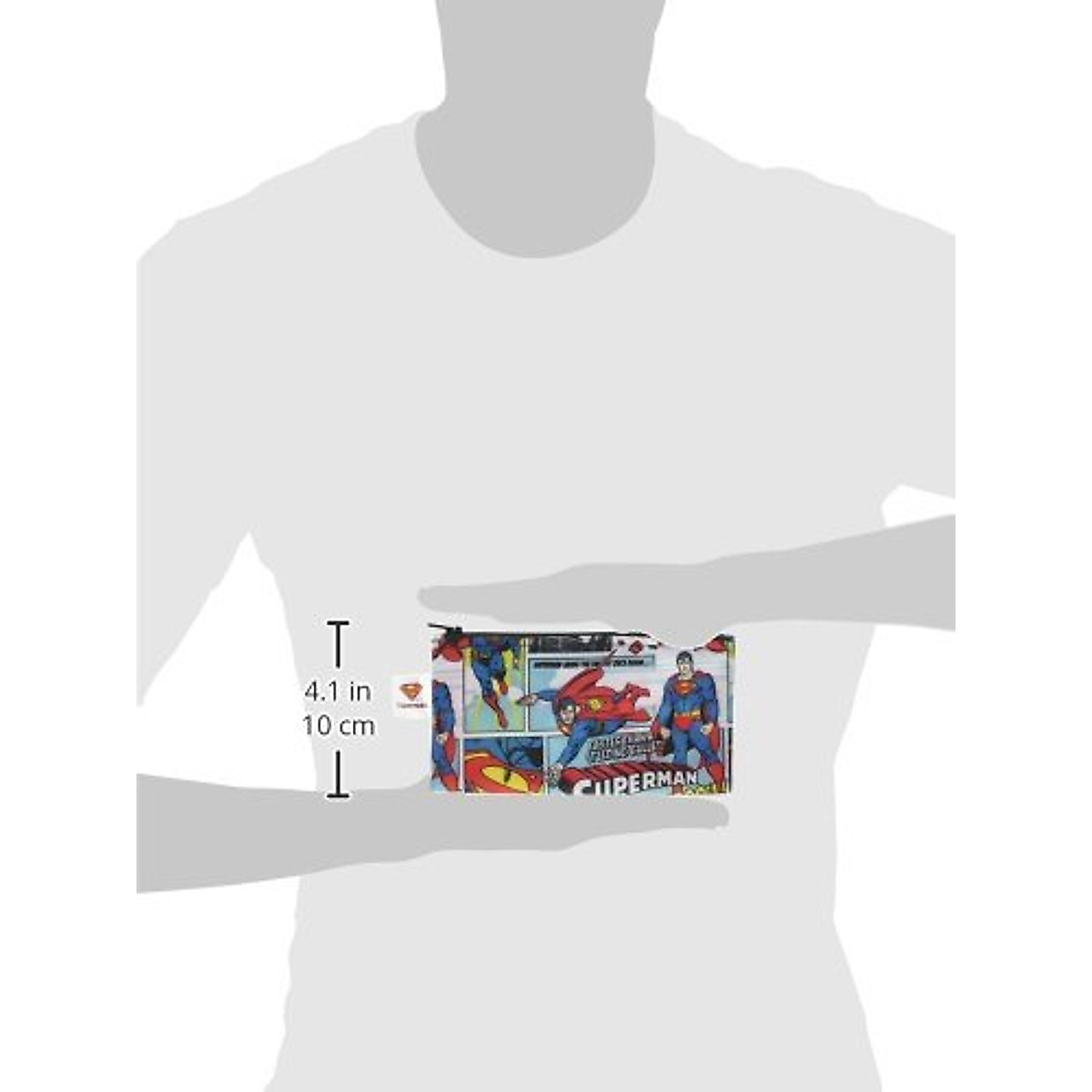 Bumkins Snack Bags, Reusable Fabric, Washable, Food Safe, BPA Free - DC Comics Superman , 7x7 Inch (Pack of 2)