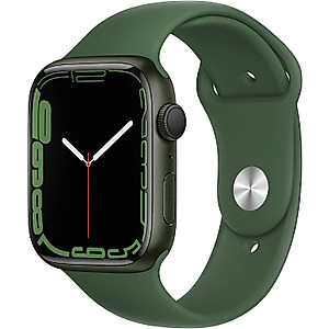 Apple Watch Series 7 (GPS, 45MM) - Green Aluminum Case with Clover Sport Band (Renewed Premium)