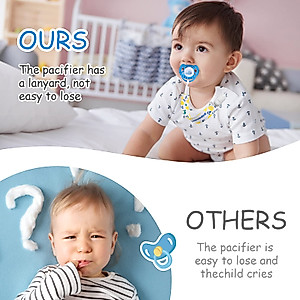 Babmomo Pacifier Clip,8 Pack Pacifier Holder for Boys and Girls,Stylish Binkie Clip Strap,Fits Most Pacifier Styles and Newborn Teether Toys &Baby Gift