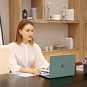 MOSISO Compatible with MacBook Pro 13 inch Case M2 2023, 2022, 2021-2016 A2338 M1 A2251 A2289 A2159 A1989 A1708 A1706, Plastic Hard Shell&Keyboard Cover&Screen Protector&Storage Bag, Midnight Green