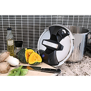 Barton Pressure Cooker Stovetop Turbo 8 Quart with Easy-Lock Lid 18/8-Stainless Steel 8QT, Recipe Book Fast Cooking Stove