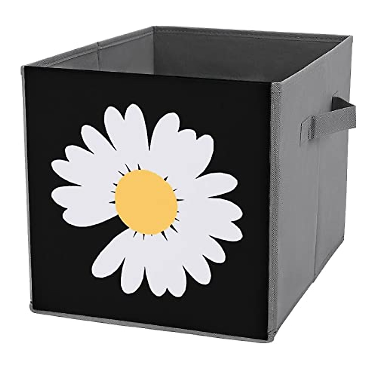 Daisies Flower Large Cubes Storage Bins Collapsible Canvas Storage Box Closet Organizers for Shelves