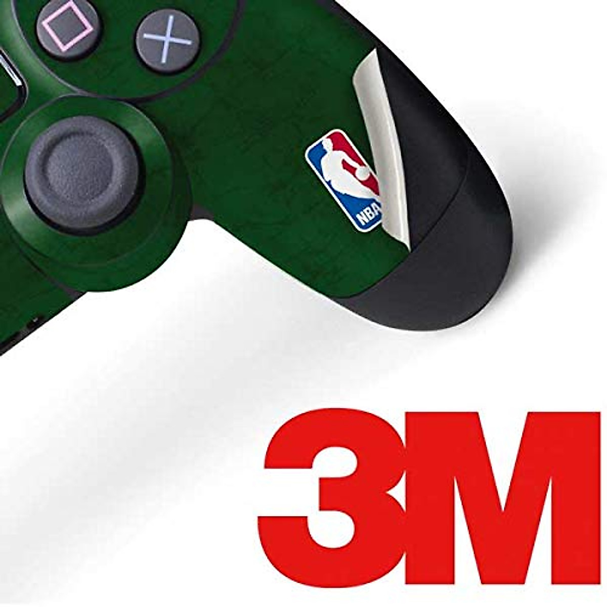 Skinit Decal Gaming Skin Compatible with PS4 Controller - Officially Licensed NBA Milwaukee Bucks Green Distressed Design