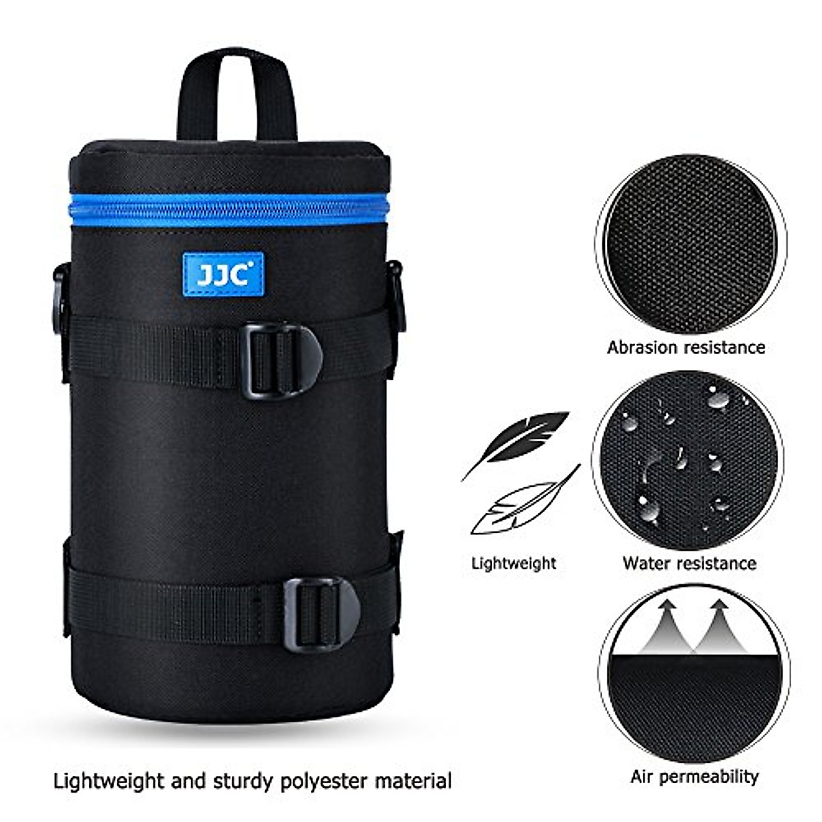 JJC Deluxe Lens Case Pouch for Canon EF 100-400mm f4.5-5.6L is USM/EF 70-200mm f2.8L is II USM,Nikon AF-S Nikkor 70-200mm f2.8/AF-S Nikkor 80-200mm f/2.8G and Other Lenses Below 4.33" x 8.85"(D x L)