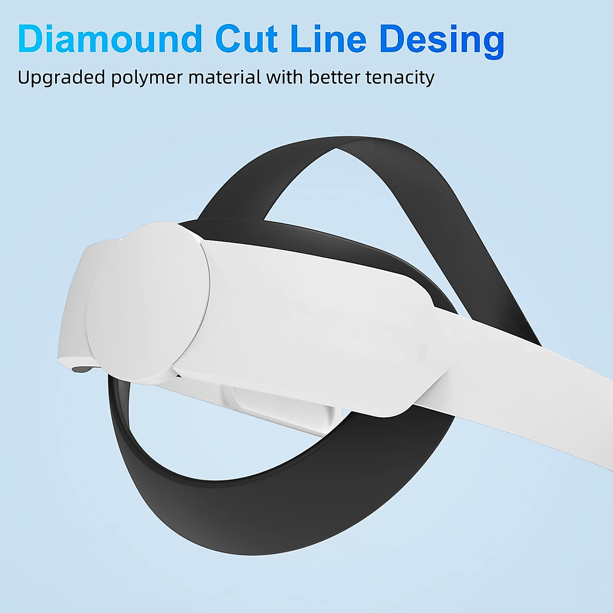 Head Strap for Oculus Quest 2, Replacement Elite Strap for Oculus/Meta Quest 2 Accessories, Simple Connection and Lightweight Design, Enhanced Support and Comfort in VR for Quest 2/Meta VR