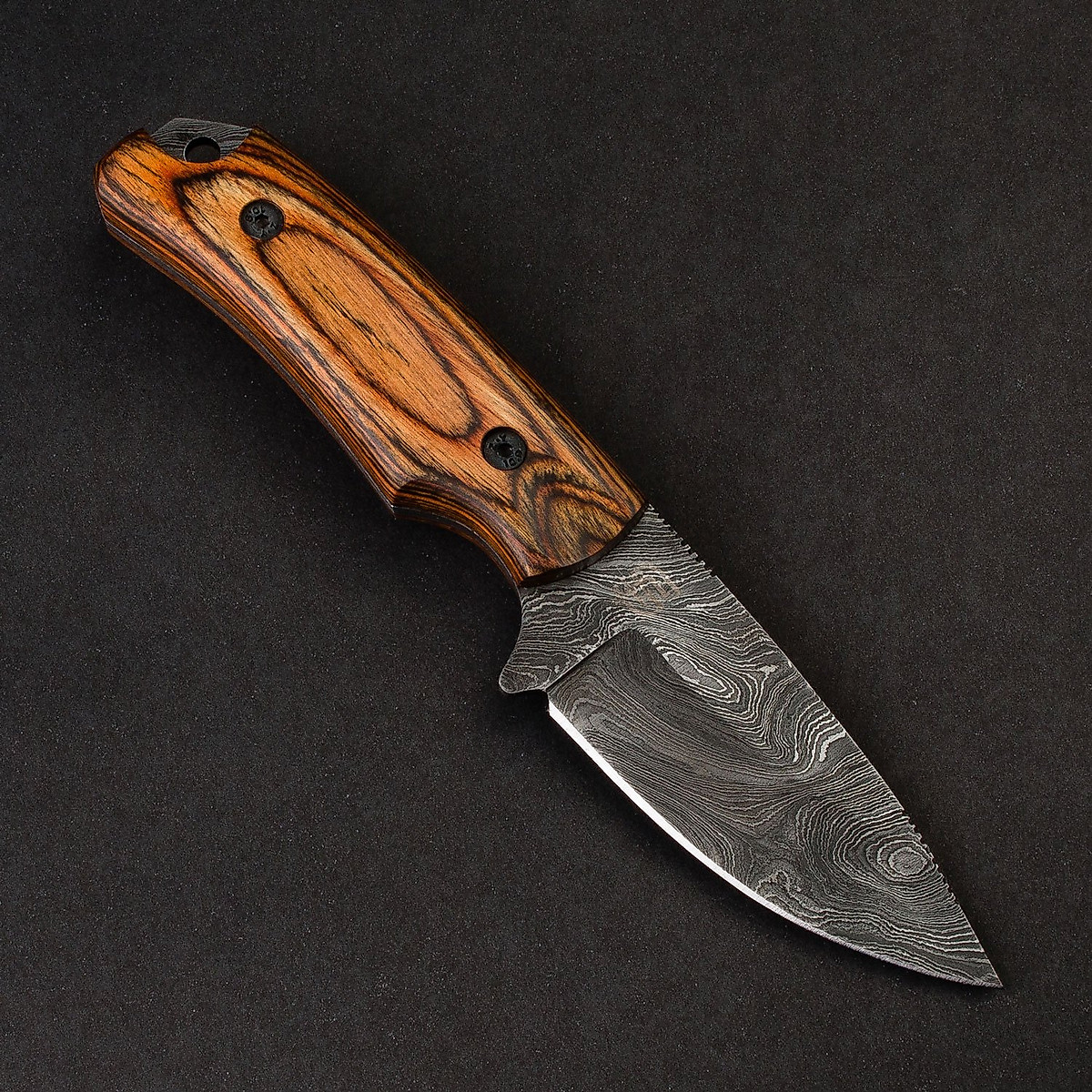 Forseti Steel Boone Damascus Steel Skinner Knife
