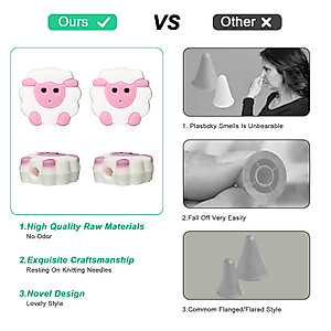 Yzzyemn 20 pcs Knitting Needle Stoppers Point Protectors Knitting Accessories and Supplies Knitting Tools Knitting Starter kit Beginner for Knitting Gifts