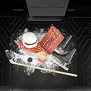 YITAMOTOR Floor Mats Compatible with 2017-2020 Ford Fusion/Lincoln MKZ, Custom Fit Black TPE Floor Liners 1st & 2nd Row All-Weather Protection