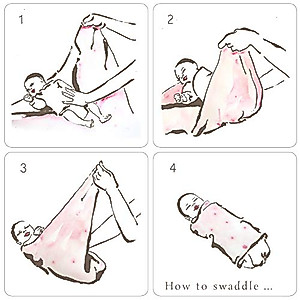 Aenne Baby, Muslin Swaddle Blanket for Girls, Infant Toddler Quilt, Swaddle Wrap for Girls, Luxurious Soft and Silky Stroller Cover, Floral Orange Pink Tropical Blankie, Large 47"x 47", 1 Pack