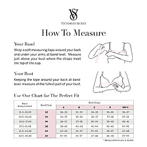 Victoria's Secret Perfect Shape Push Up Bra, Full Coverage, Padded, Bras for Women, Body by Victoria Collection, Black (38D)