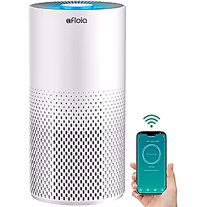 Afloia Air Purifiers for Home Large Room Up to 1076 Ft², Smart WiFi Voice Control H13 HEPA Air Purifiers for Bedroom, Air Purify Filter Cleaner for Pets Odor Smoke Dust Mold Pollen, Work with Alexa