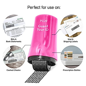 Guard Your ID Advanced Security Roller 2.0 Identity Theft Prevention Stamping Pink