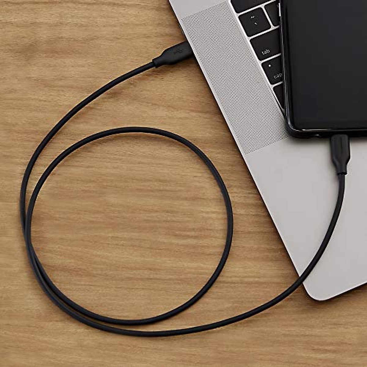 Amazon Basics Fast Charging USB-C to USB-C2.0 Cable (USB-IF Certified), 60W - 3-Foot, Black