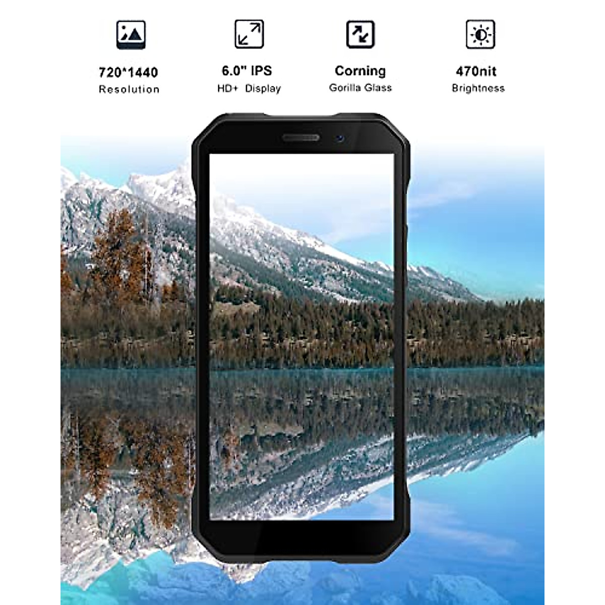 DOOGEE S61 PRO Rugged Smartphone (2022) - 20MP Night Vision Unlocked Android Phones - 8GB+128GB - Android 12 - IP68 Waterproof Rugged Phone Outdoor- 5180mAh Battery - 6.0" IPS HD- Dual SIM 4G - NFC