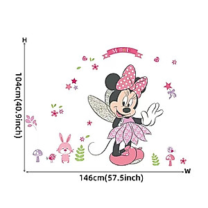 Minnie Mouse Wall Stickers Large XXL Size Giant Vinyl Decals Kids Girls Nursery Baby Room Decor