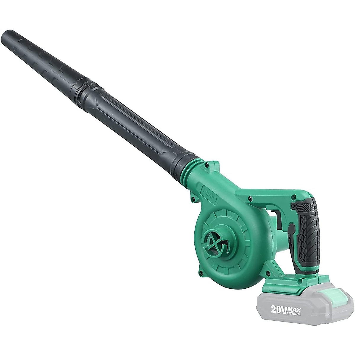 K I M O. Cordless Leaf Blower & Vacuum w/2 X 2.0 Battery & Charger, 2-in-1 20V Leaf Blower Cordless,150CFM Lightweight Mini Cordless Leaf Vacuum, Handheld Electric Blowers for Lawn Care/Dust/Pet Hair