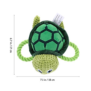 FRCOLOR Dog Toy, Puppy Chew Teething Toys, Tough No Stuffing Turtle Toys for Aggressive Chewers for Small Medium Large Dogs