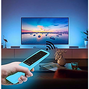 2Pack Silicone Protective Case for Samsung Smart TV Remote Controller BN59 Series,Remote Case Holder Skin for Smart 4K Ultra HDTV Remote,Shockproof Samsung Curved Remote Back Cover-Glowblue Glowgreen
